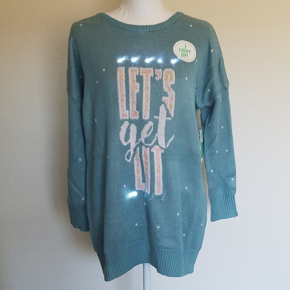 Honeydew Intimates | Sweaters | Lets Get Lit Light Up Sweater S | Poshmark
